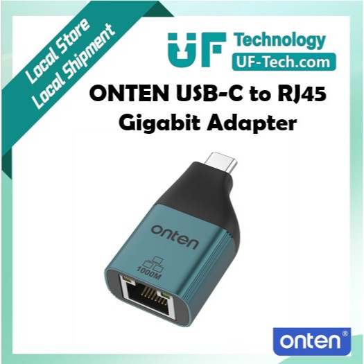 ONTEN USB-C to RJ45/LAN/Ethernet Gigabit 1000/100/10M Adapter OTN-UC101 ...