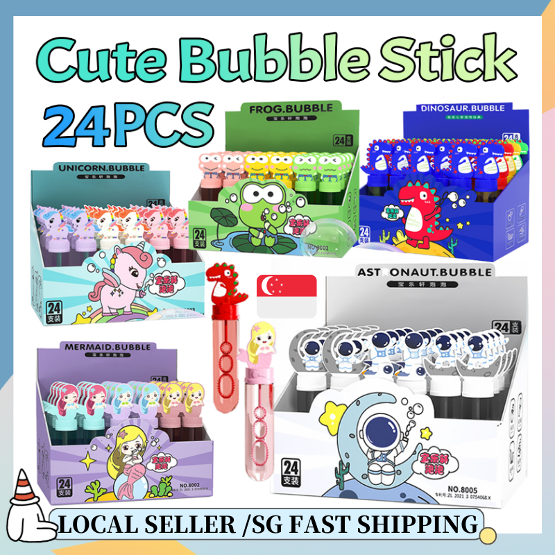 SG READY STOCK 24PCS Cute Bubble Stick Goodie Box For Kid Blowing ...