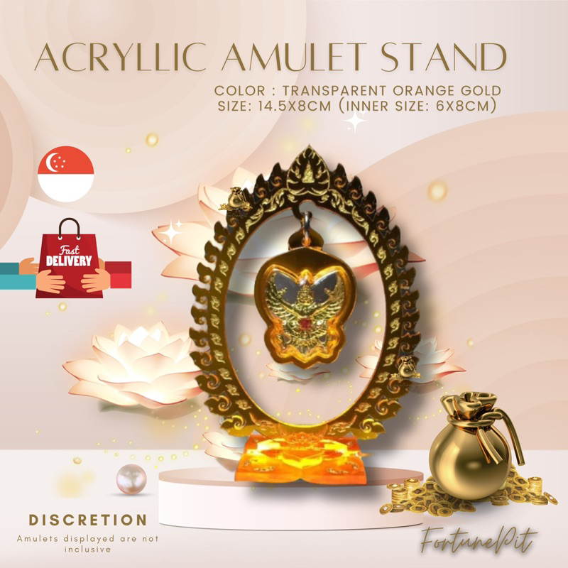 [SG INSTOCKS] 14.5x8CM ACRYLLIC AMULET DISPLAY STAND / AMULET DISPLAY ...