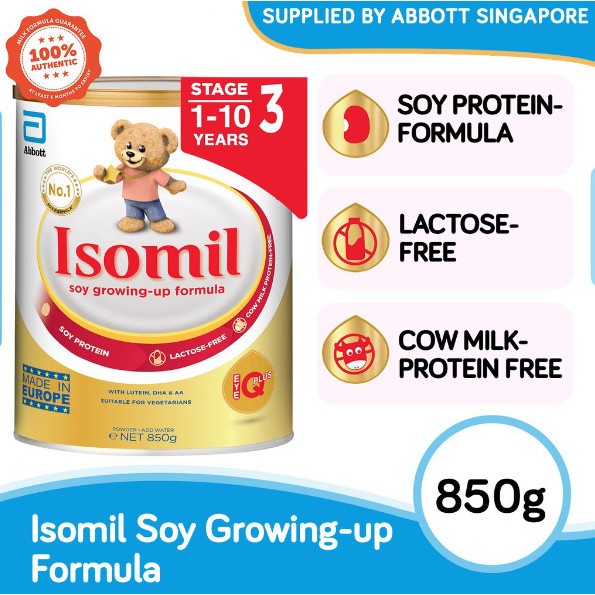 Isomil ® Stage 3 Soy Growing-Up Formula 850g (1-10 years) | Shopee ...