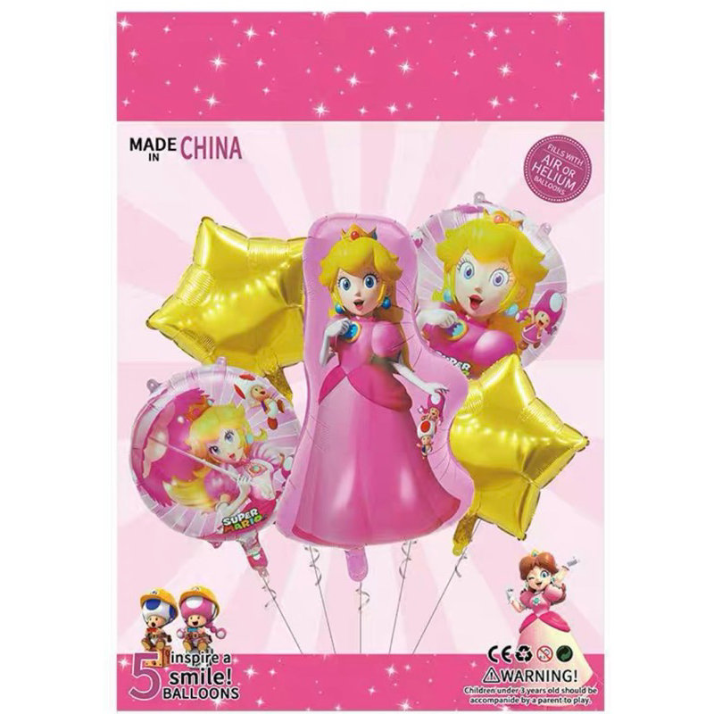 SG - Princess Peach birthday balloon set Nintendo Mario | Shopee Singapore