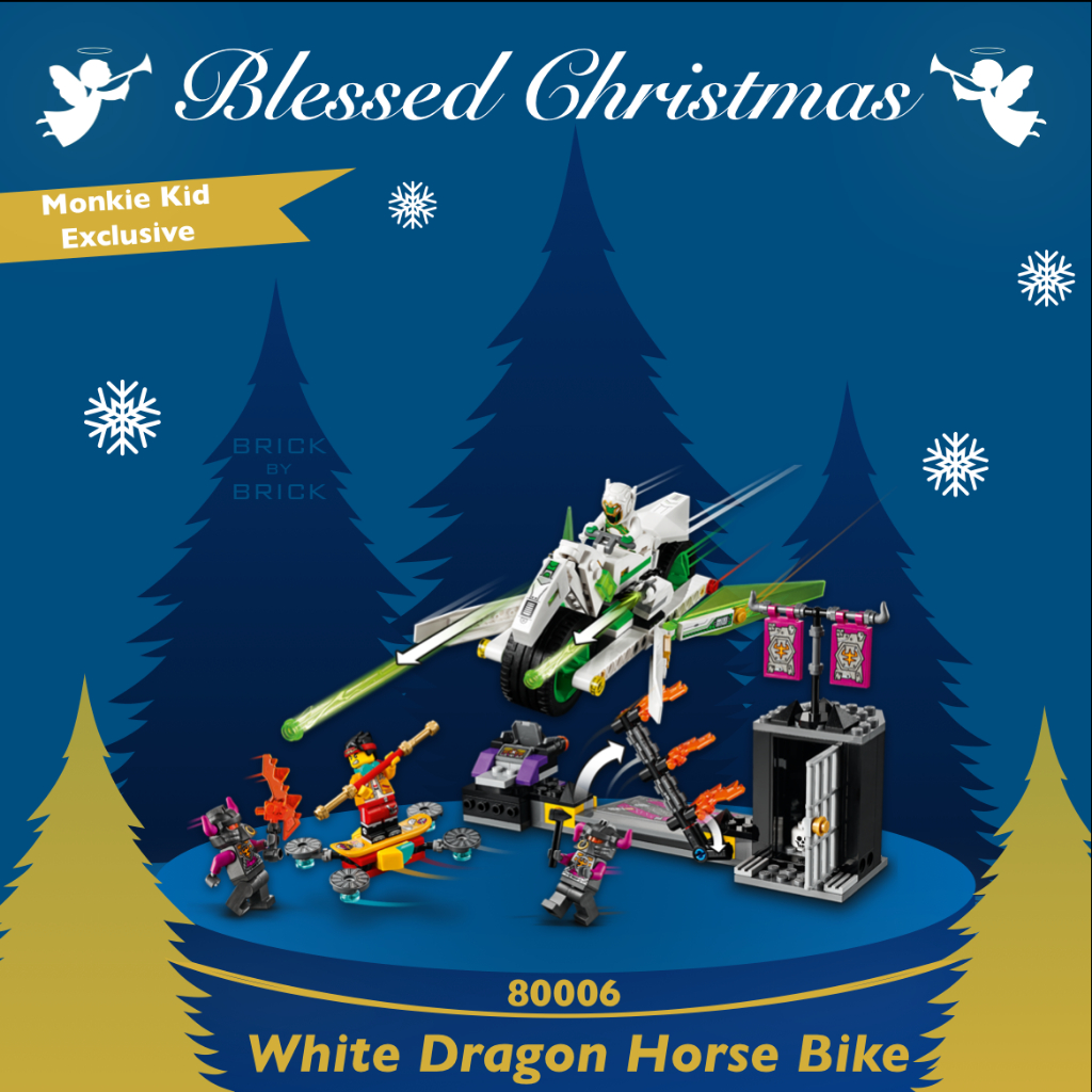 [BrickTrue] Brand New Lego Monkie Kid 80006 White Dragon Horse Bike ...
