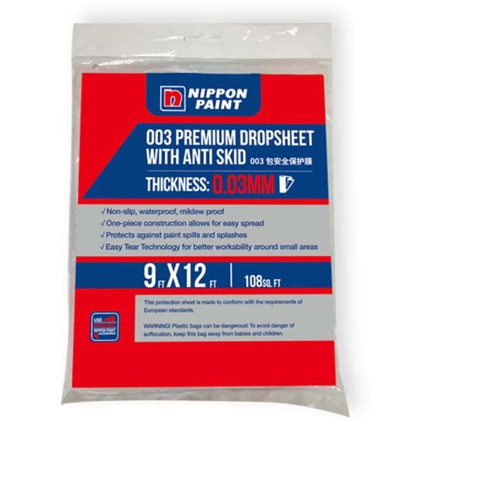 Nippon Paint 003 Premium Drop Sheet with Anti Skid (9 x 12 Feet ...