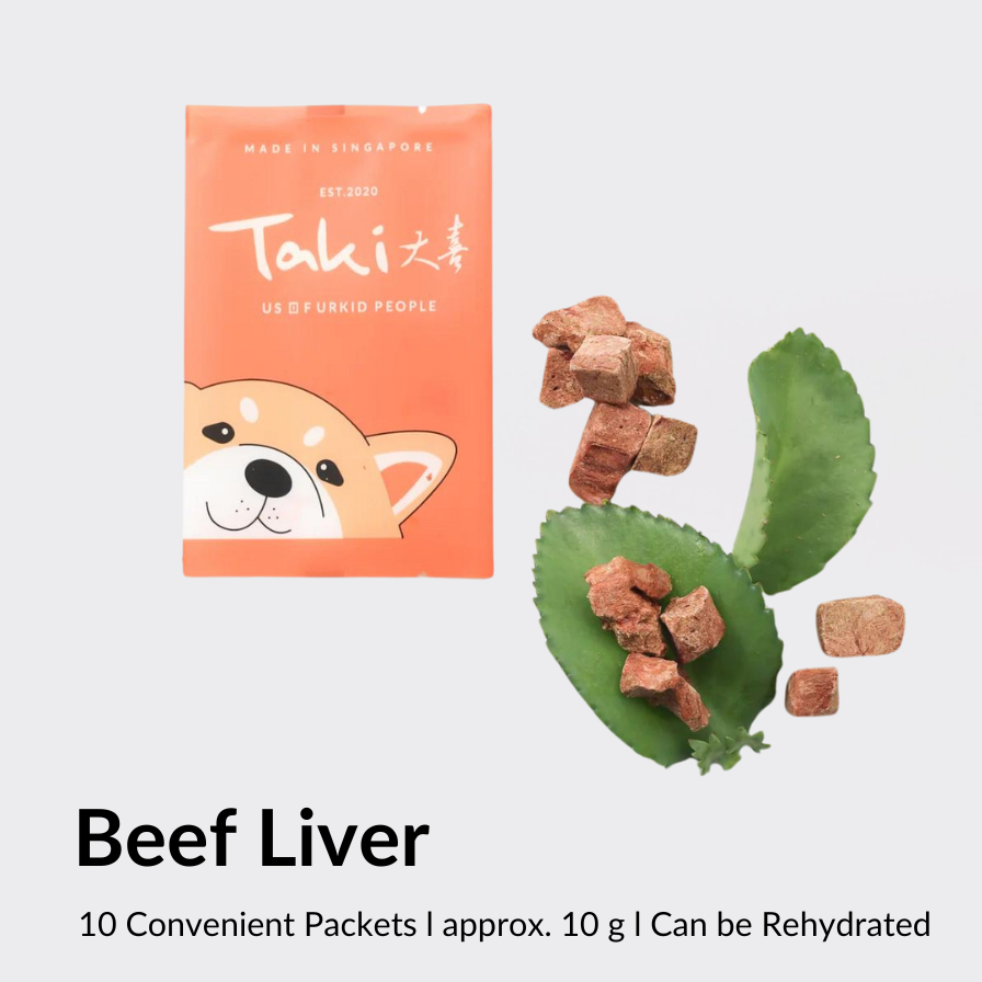 Taki Pets BEEF LIVER PREMIUM Freeze Dried Dog and Cat Treats - Single ...