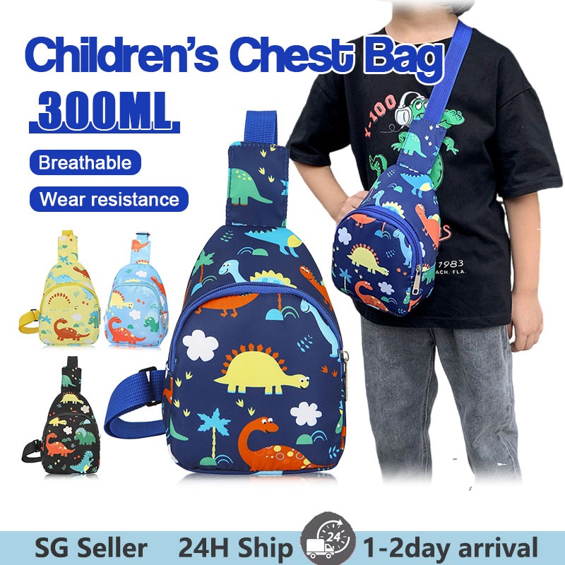 【SG】Dinosaur Chest Bag for Children Fanny Pack Sling Bag Fashion Sling ...