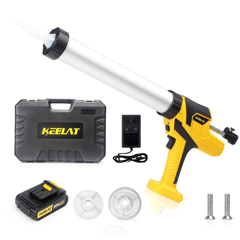 KEELAT 2 in 1 Cordless Electric Caulking Caulk Gun Rechargeable Battery ...