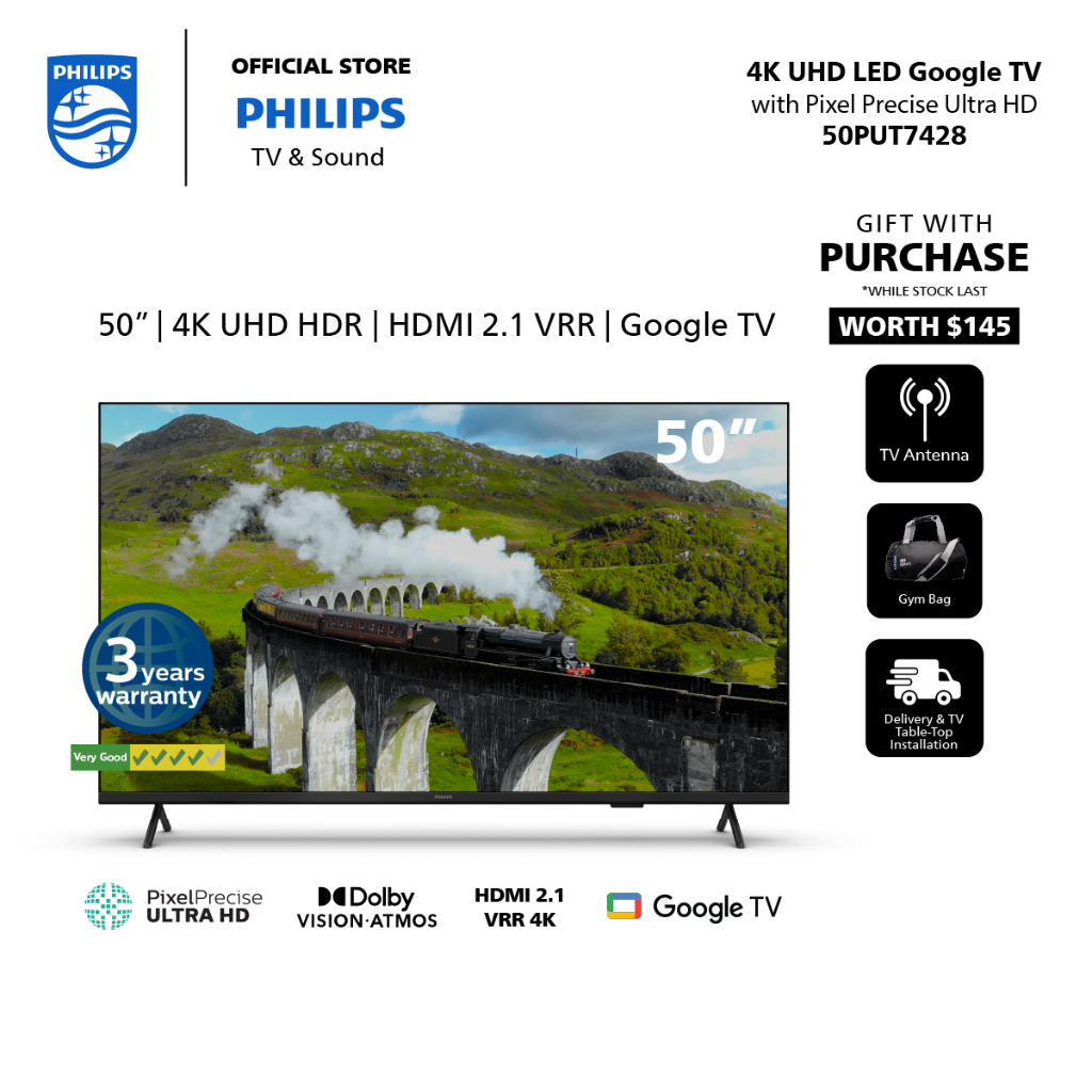 PHILIPS Pre Order 4K UHD LED 50 Inch Google TV | 50PUT7428/98 | Youtube ...