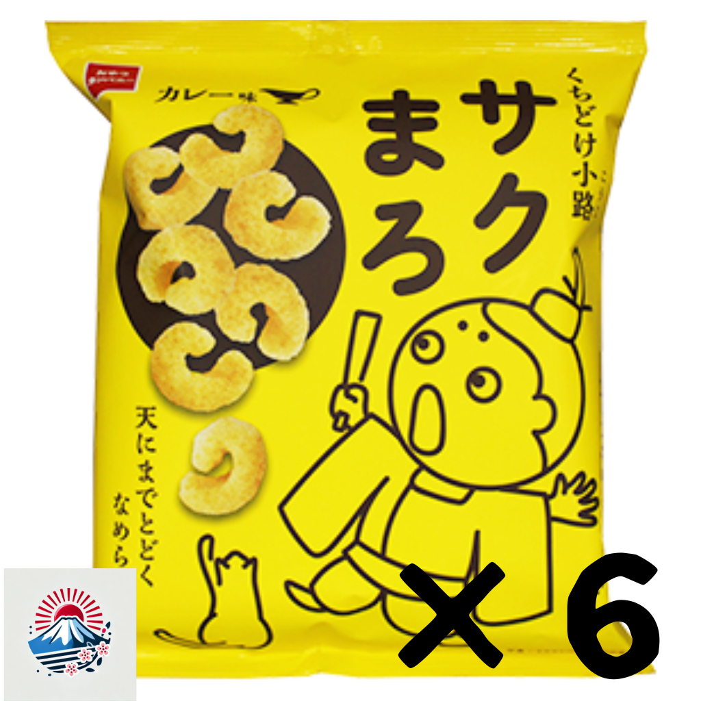 【Direct from japan】Oyatsu Company Kuchidoke Koji Sakumaro Curry Flavor 52g x 6 bags Mellow ...