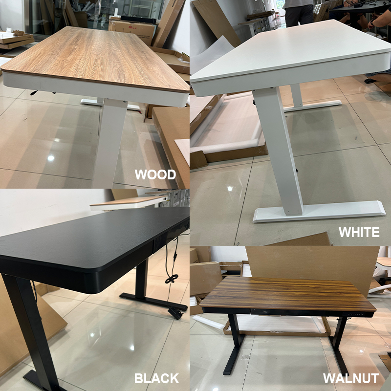 Electric Height Adjustable Table 120cm Office Table With Drawer ...
