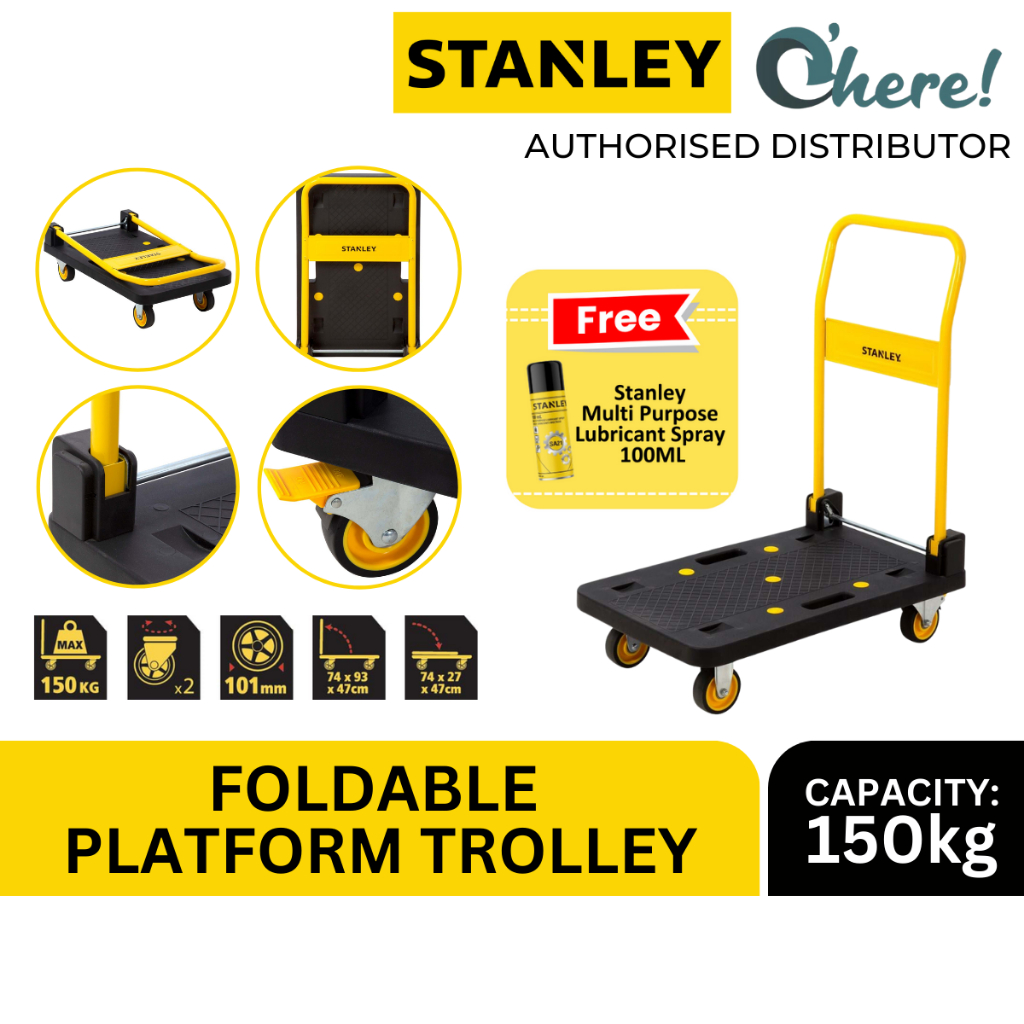 Stanley Trolley Foldable Platform Truck 150Kg | Shopee Singapore