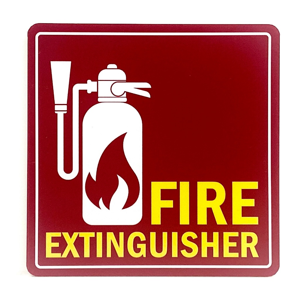 FIRE EXTINGUISHER SIGN/SIGNAGE | 150mm X 150mm | EMERGENCY SIGN, NOTICE ...