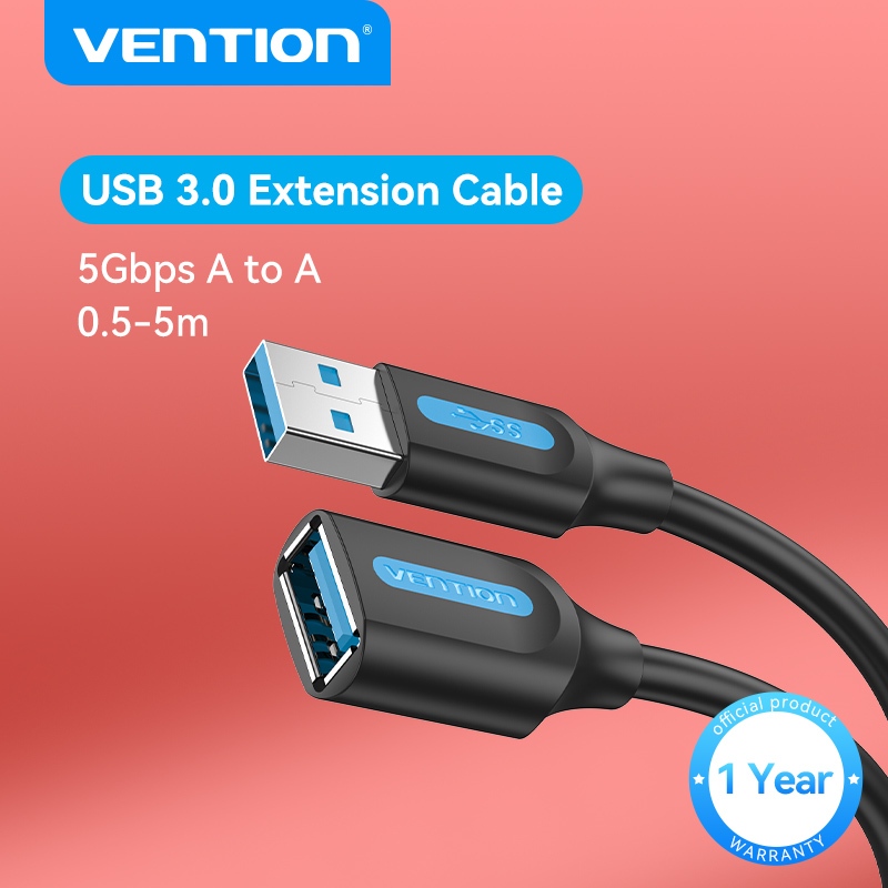 Vention USB 3.0 Extension Cable Super Speed USB 2.0 Extender Data Sync Cable | Shopee Singapore