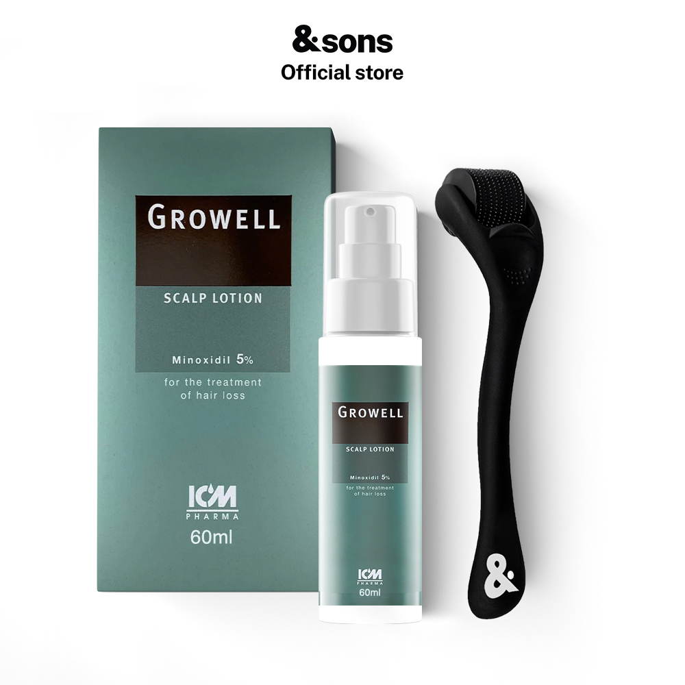 Andsons Hair Growth Anti Hair Loss Serum Growell Scalp Lotion 5 Minoxidil Tonic 60ml