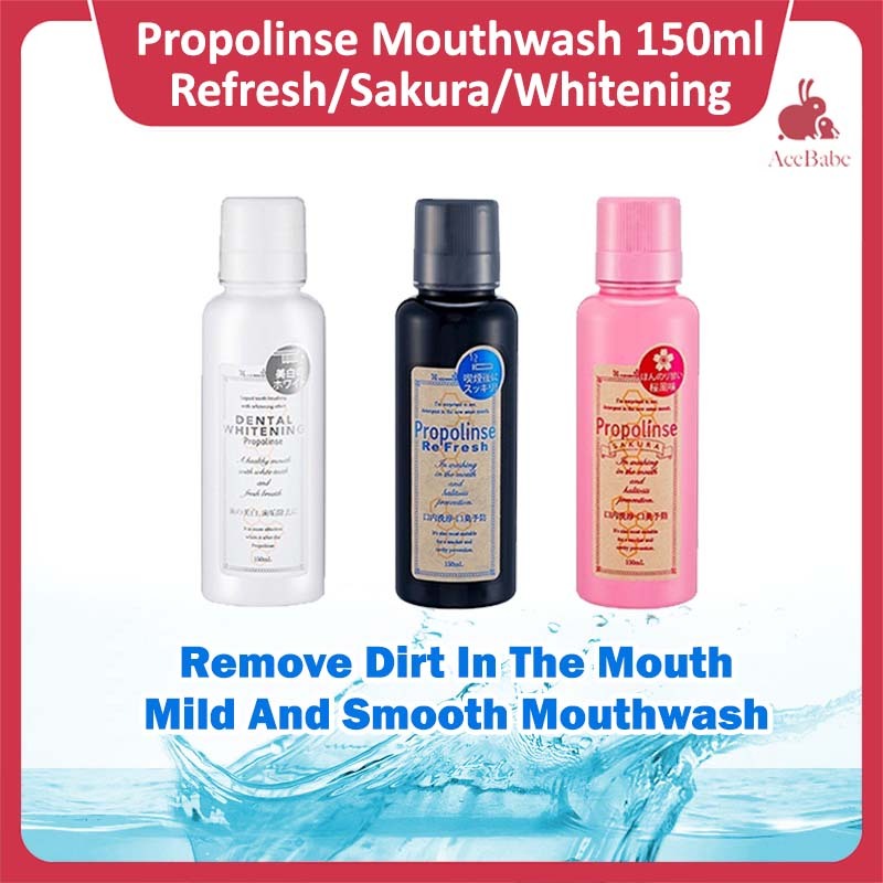 Propolinse Mouthwash 150ml Refresh/Sakura/Whitening Fresh Breath And ...