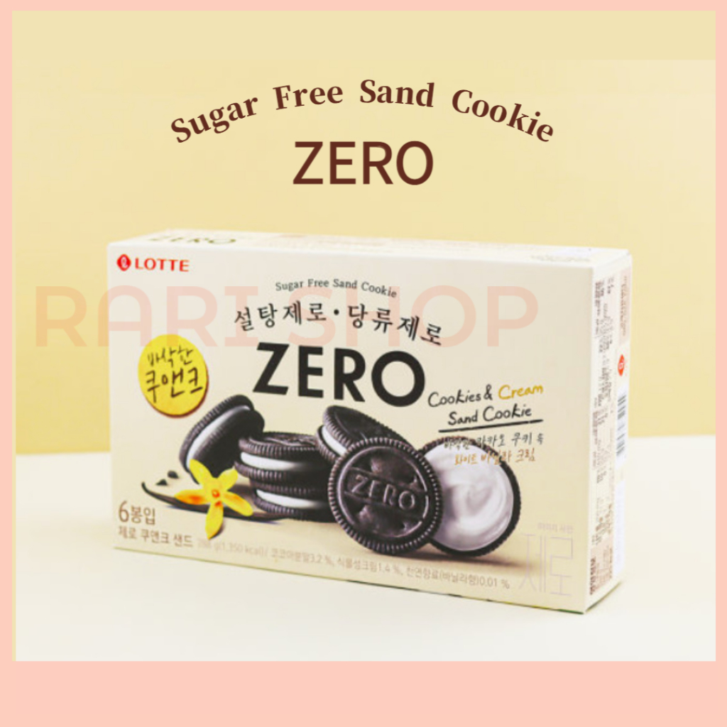 [Lotte] Sugar Free Zero Cookie Sand 288g (6P) | Shopee Singapore