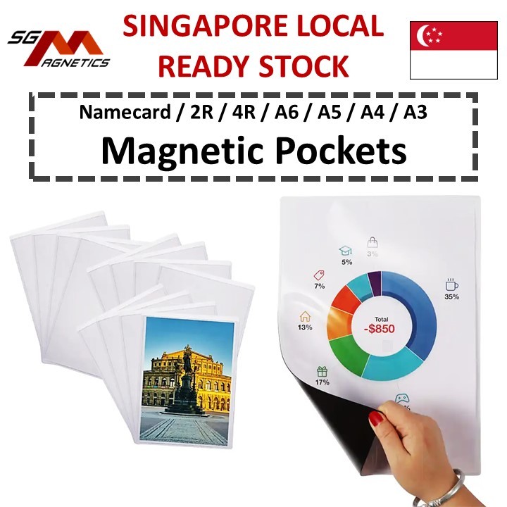 Magnetic Pockets - Labels insert Profile Signage Fridge Photo Frame ...