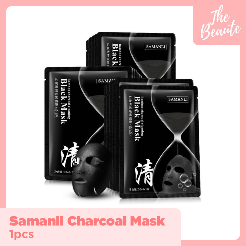 [READY STOCKS] SAMANLI BUBBLE MASK CHARCOAL BAMBOO MASK | Shopee Singapore