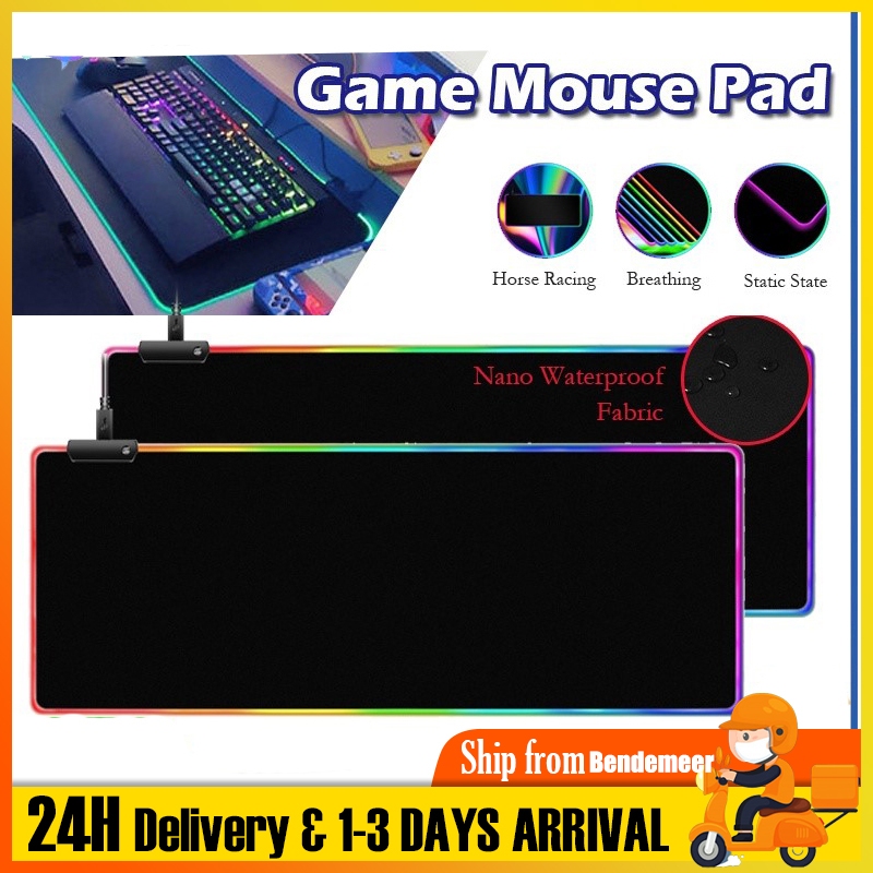 【SG】Gaming Mouse Pad RGB LED Light KEYBORAD mouse pad waterproof mouse ...