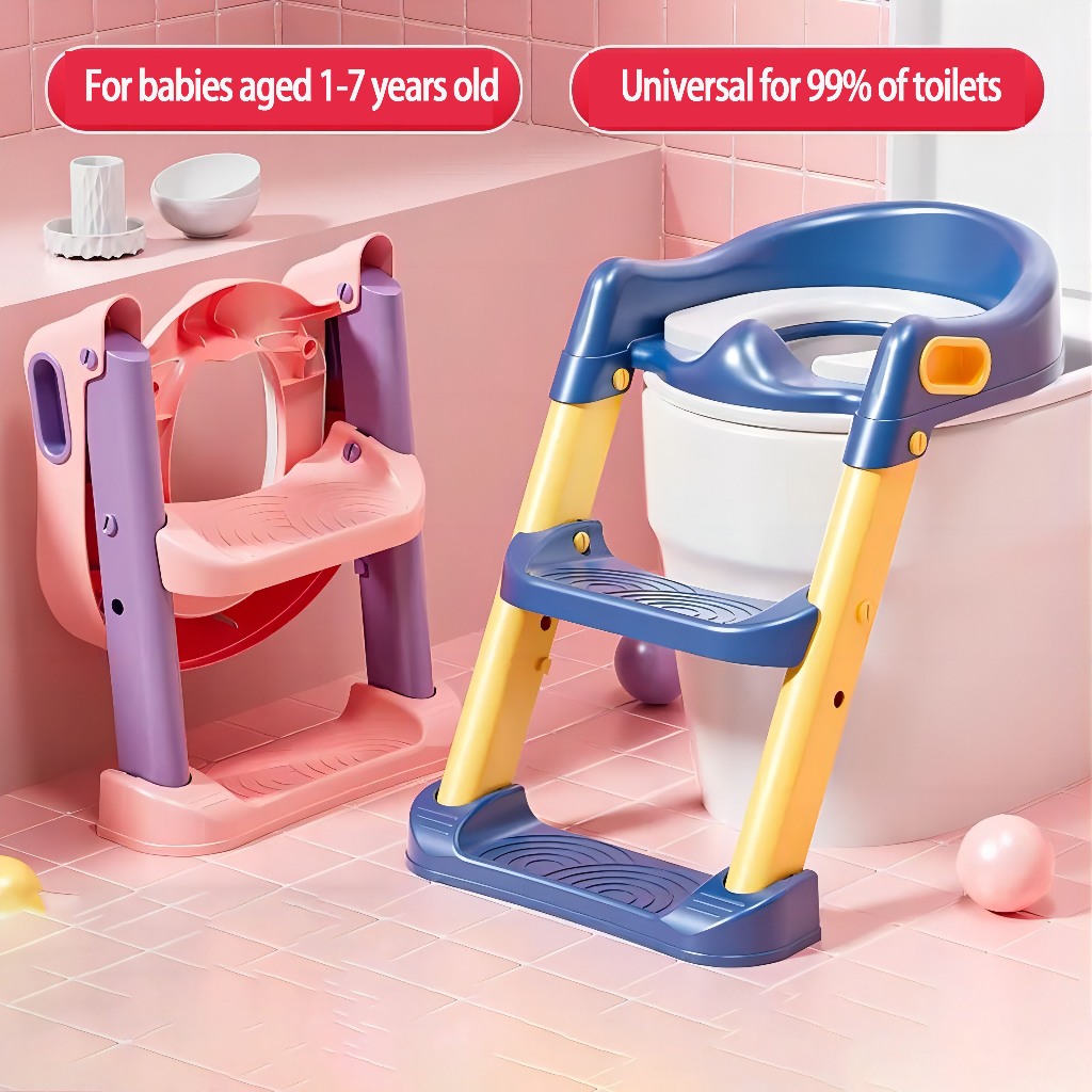 [SG Stock] Foldable Kids Toilet Ladder Baby Toilet Seat Baby potty ...