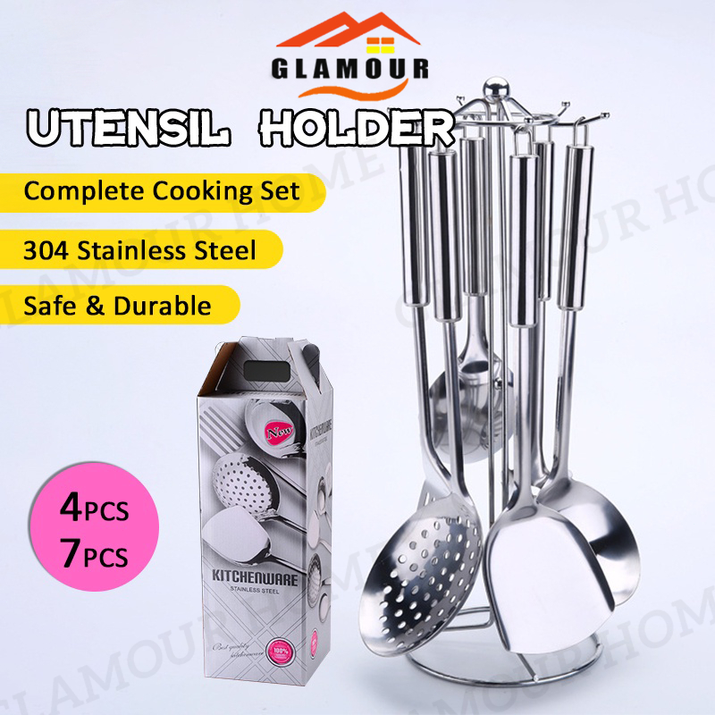 [SG] 7PCS PM - Stainless Steel Soup Spoon Soup Kitchen Utensils Set ...