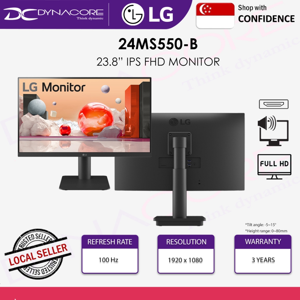 LG 24MS550-B 23.8" Full HD IPS Monitor | Shopee Singapore