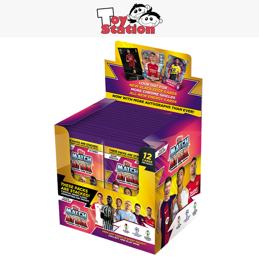 Topps Match Attax UCL 2023/24 Sealed Booster Box (Box of 24 Packets ...