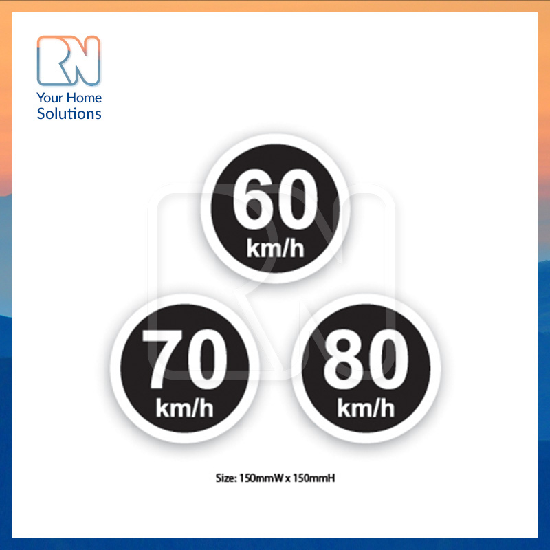 Speed Limit Label / Sticker (2pcs/Set) | Shopee Singapore