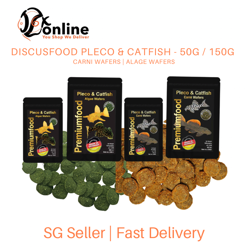 DISCUSFOOD Pleco & Catfish 50g/150g - Algae Wafers | Carni Wafers ...