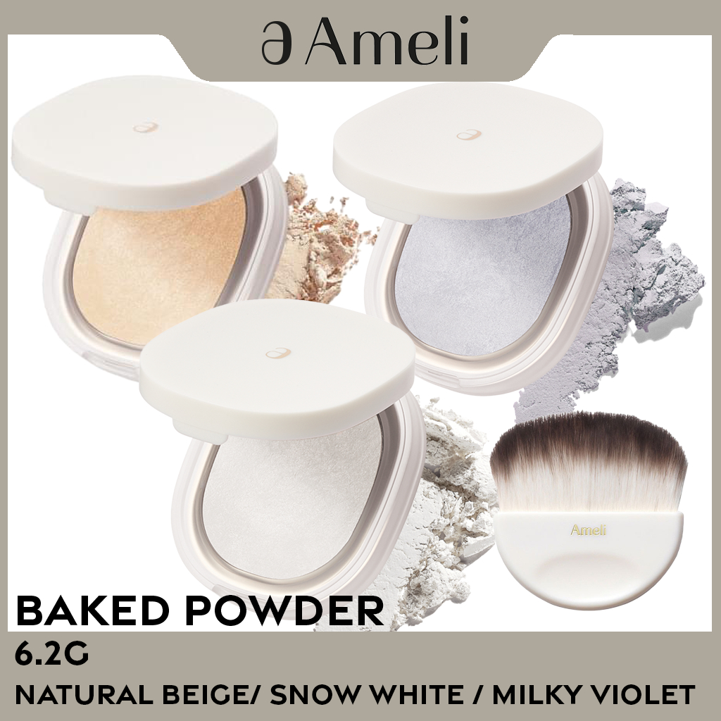 [AMELI] Ameli Baked Powder 6.2g (Natural Beige / Milky Violet / Snow ...