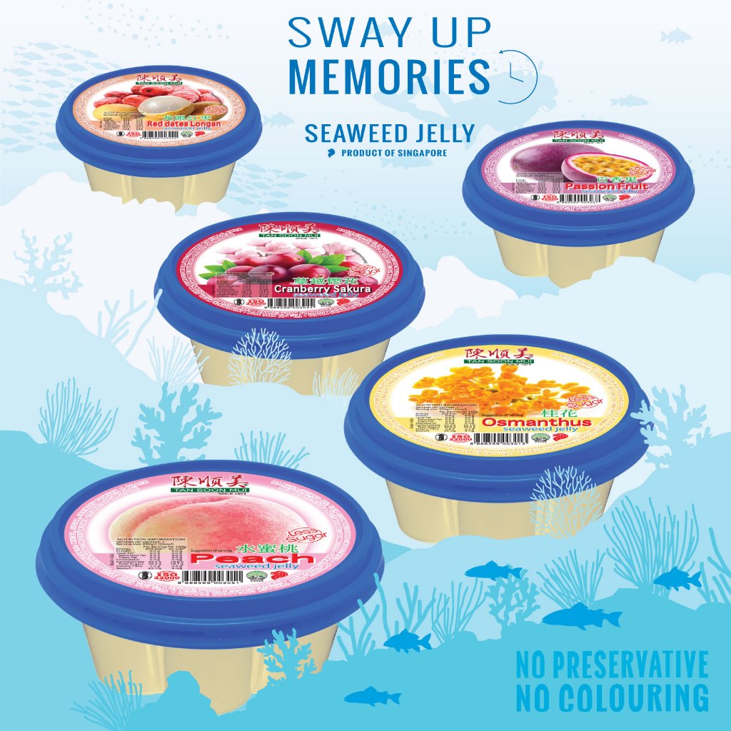 [Bundle of 18] Seaweed Jelly 250g Osmanthus, Red Dates Longang, Passion ...
