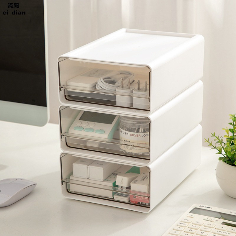 Stackable A4 Paper Drawer Desktop Organiser Storage Box Office Supply ...