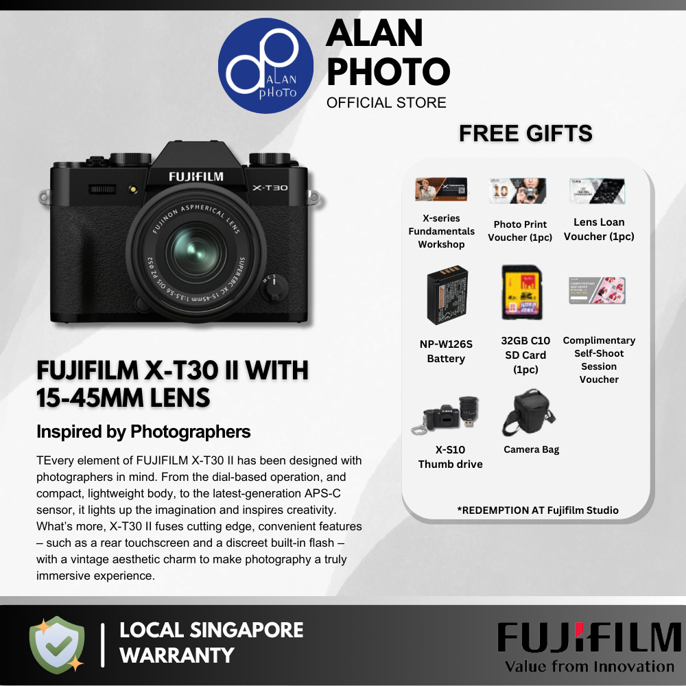 FUJIFILM X-T30 II XT30 II Mirrorless Digital Camera Body & With 15-45mm kit & 18-55mm Kit ...