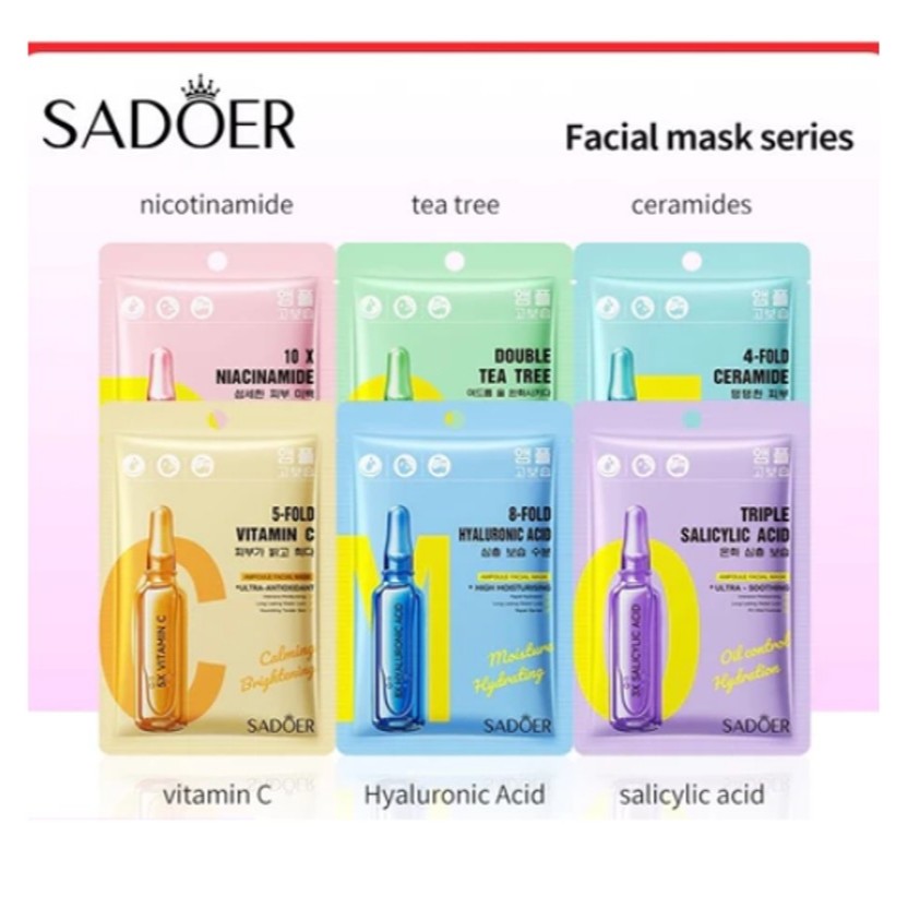 {SG Seller} Sadoer Plant and Fruit Facial Mask SADOER Capsule Vitamin ...