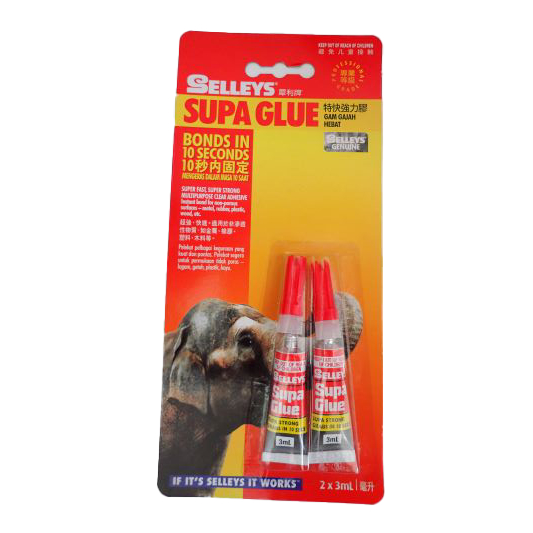 SELLEYS Supa Strong Glue (2 x 3ml) | Shopee Singapore