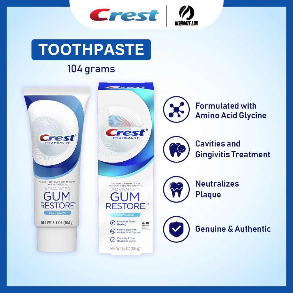 Crest, Pro Health, Advanced Gum Restore, Fluoride Toothpaste, Whitening ...