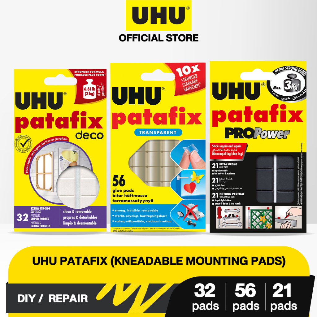 UHU Patafix Pads - reusable & removable glue pads | Shopee Singapore