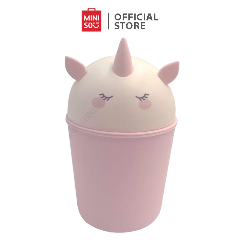 MINISO Trash Can for Desk Unicorn/Bins/Household Supplies/Purple/Dust ...