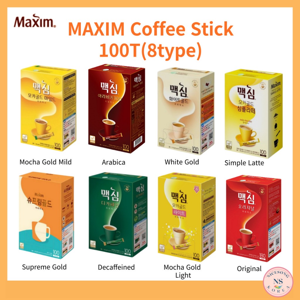 [Maxim]Maxim Coffee Mix 100T Collection Mocha Gold Mild/White Gold ...