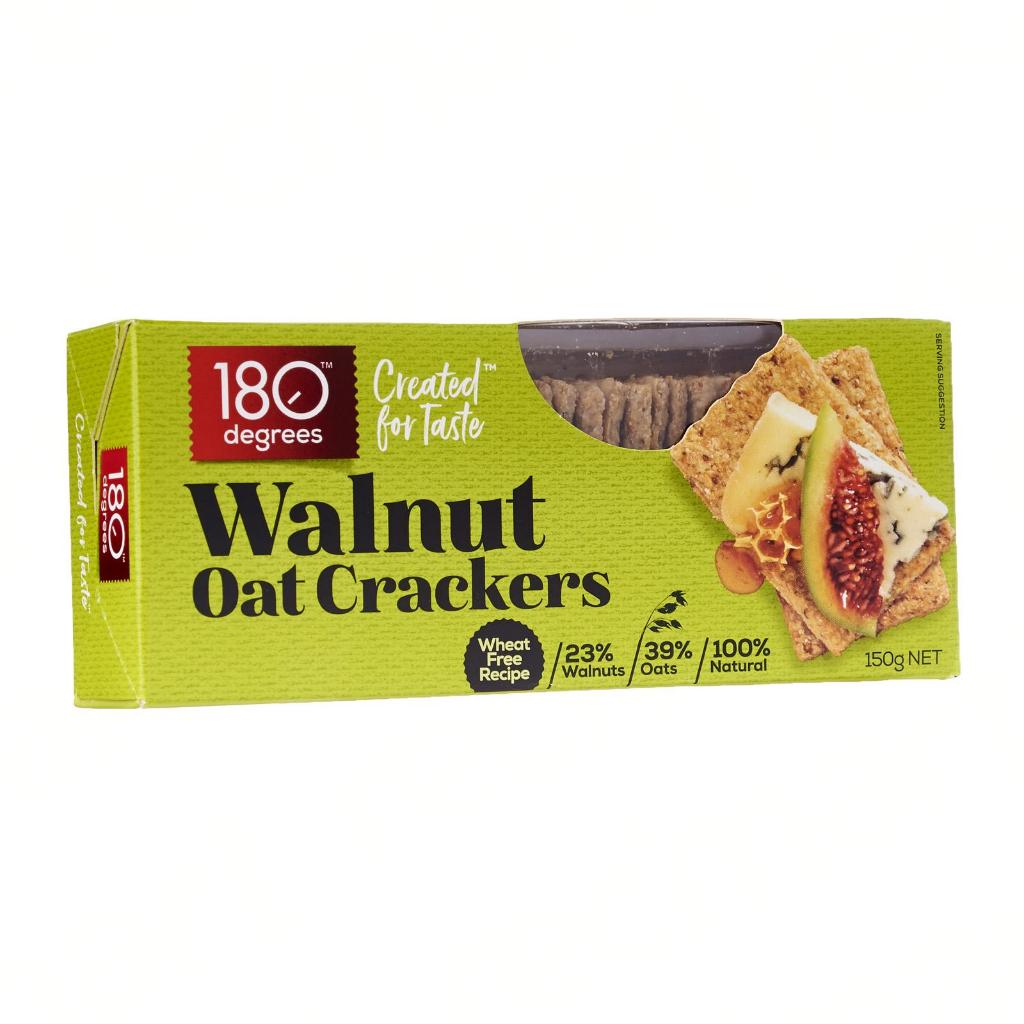 180 Degrees Walnut Oat Crackers 150gm | Shopee Singapore