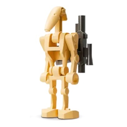 Original Lego Star Wars - Battle Droid (Tan, Light Bluish Gray Clip on ...