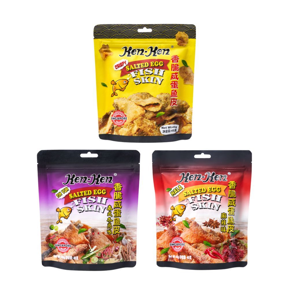 Ken ken Gift Pack Crispy Fish Skin Assorted 125g | Shopee Singapore