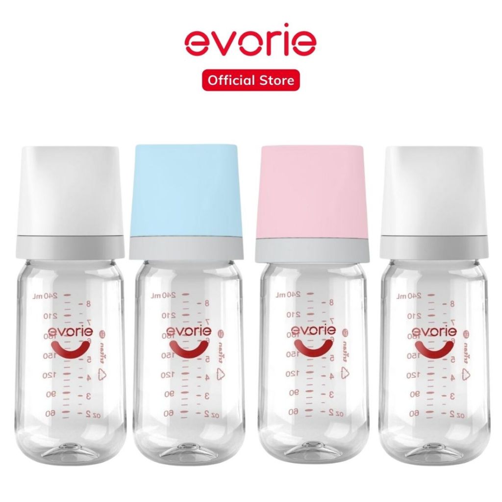 Evorie Tritan Wide-neck 240mL Baby Milk Bottle Value Pack | Better than PPSU & Glass Feeding ...