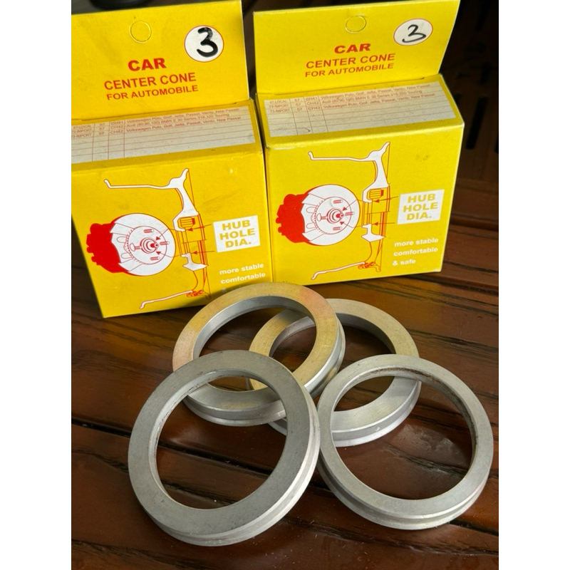 [1set] CENTER CONE, NUT, VALVE (Wheel Hub Adapter Centric Center Cone ...