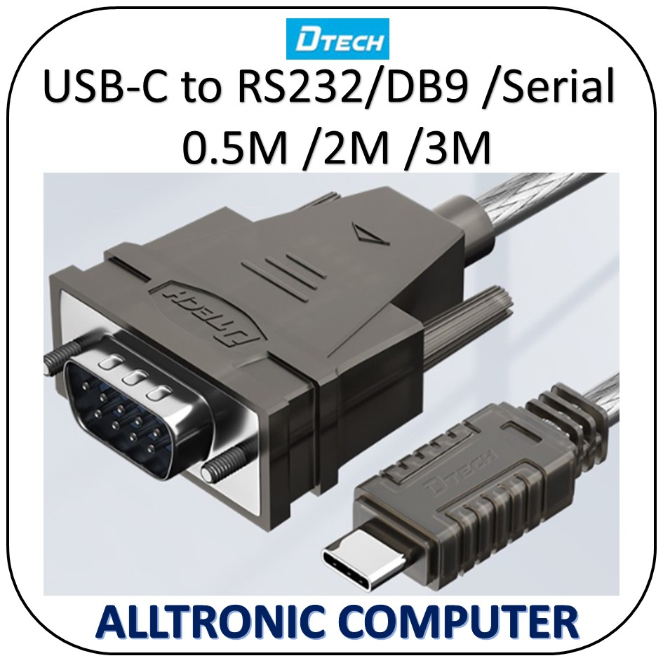DTECH USB C to RS232 Serial Port Cable Industrial Communication Grade ...