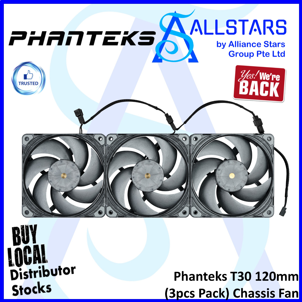 (ALLSTARS : We are Back Promo) Phanteks T30 120mm (3pcs pack) Chassis ...