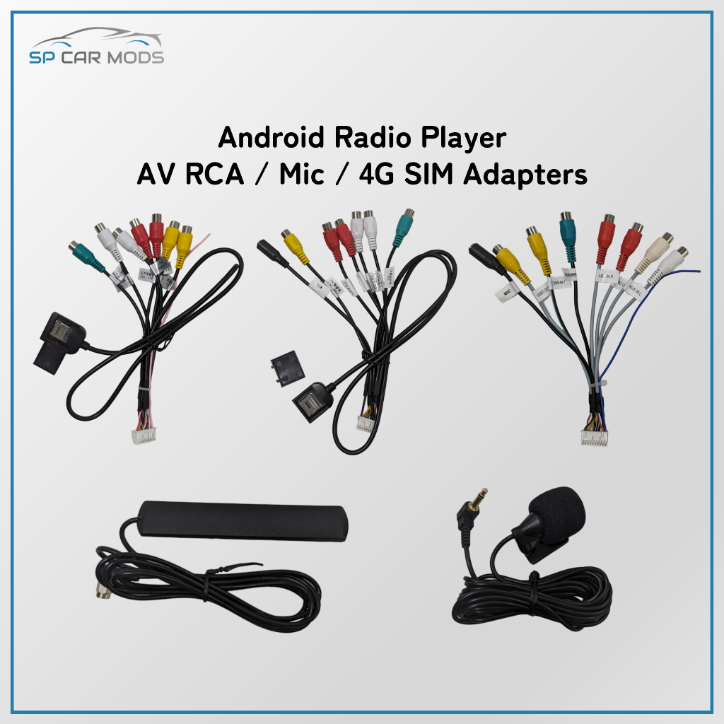 (SG Seller / Ready Stock) Android Radio Player - AV RCA / Mic / 4G SIM ...