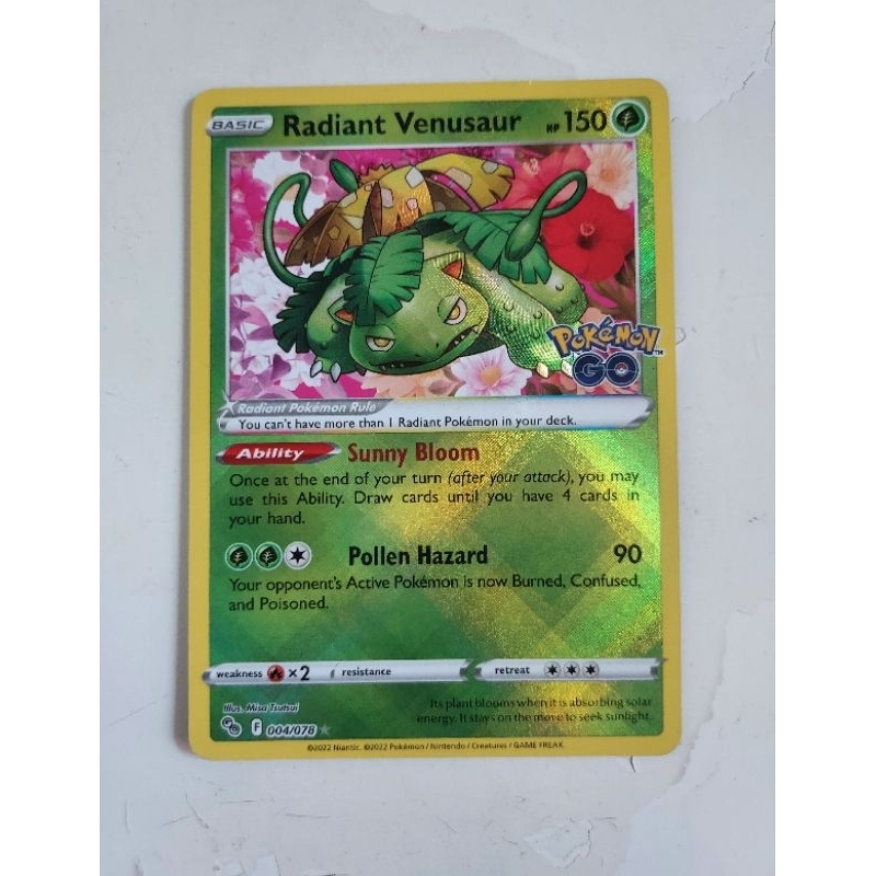 (Defect) Pokemon GO radiant venusaur card | Shopee Singapore