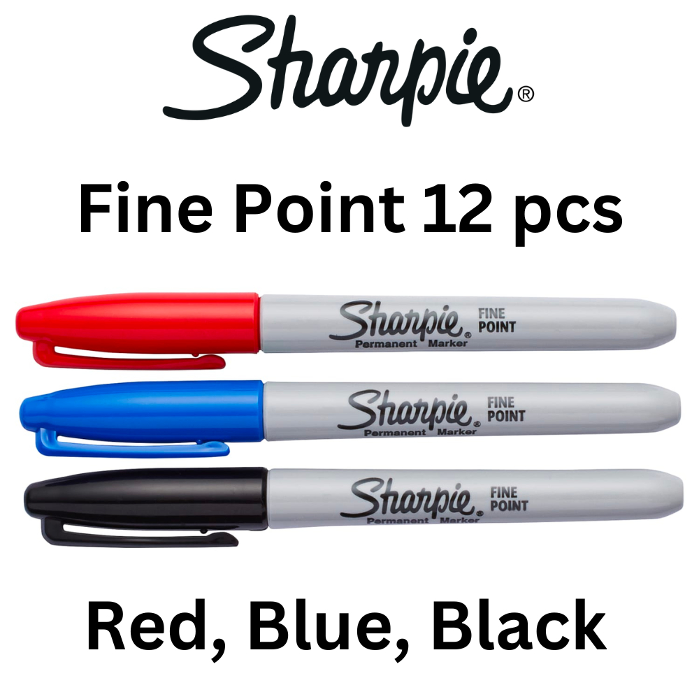 Sharpie Fine Point Permanent Marker Pen Red Blue Black Shopee