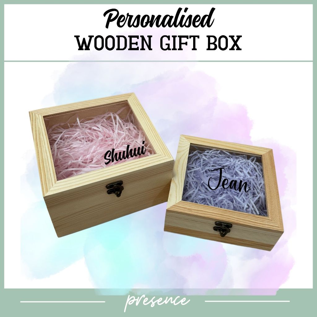 Personalised Wooden Gift Box | Customised Gift Packaging | Wooden ...