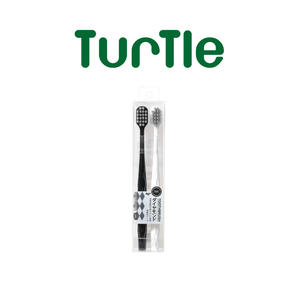 TURTLE Charcoal Anti Bacteria Adult Soft Bristle Toothbrush (Set of 2 ...